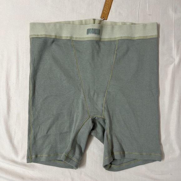 SKIMS | Shorts | Skims Cotton Ribbed Rib Boxer Shorts Short Green ...